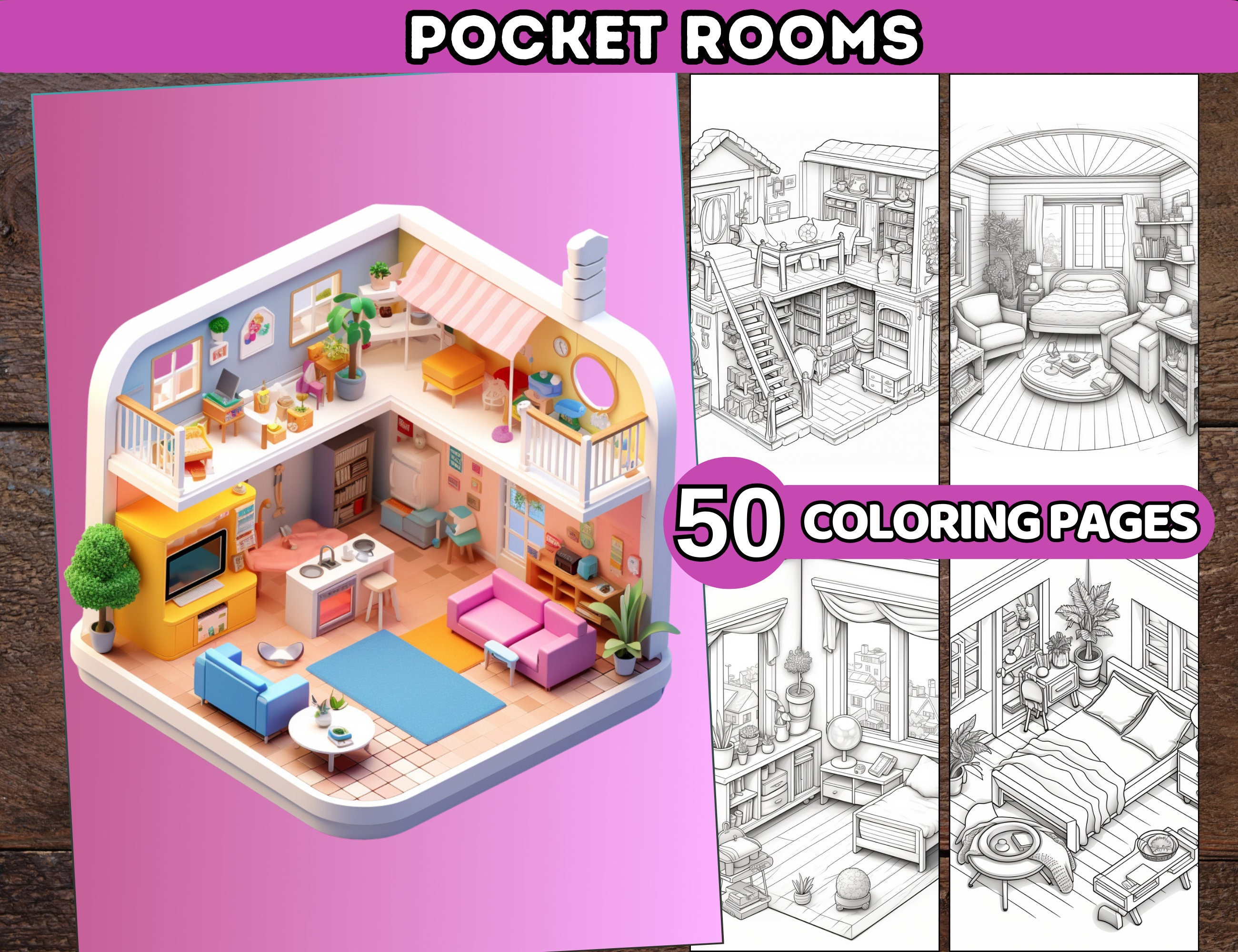50 Pocket Room Coloring Pages Printable Interior Design Coloring Pages ...