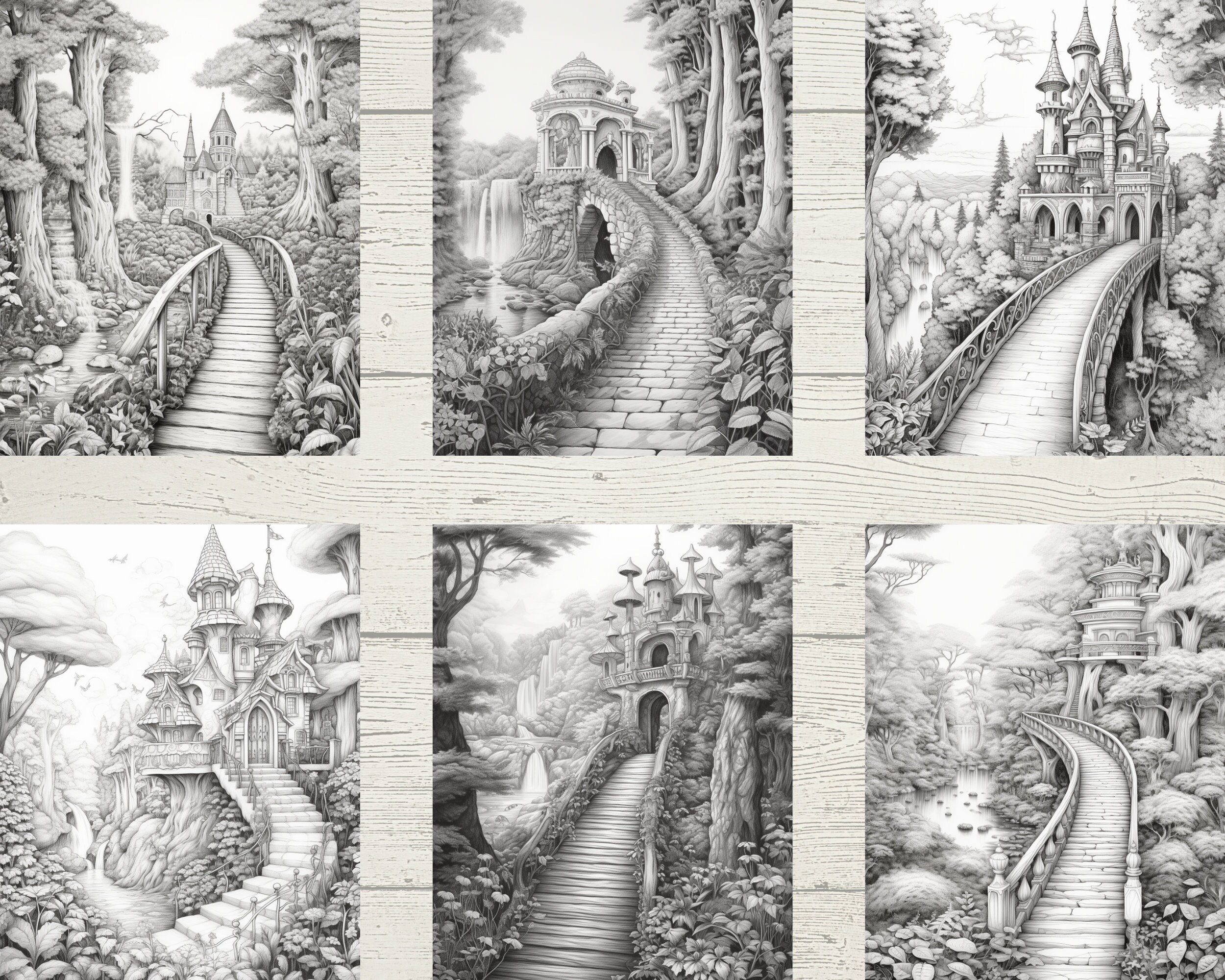 Enchanted Forest Coloring Book for Adults Printable Magical Forest ...