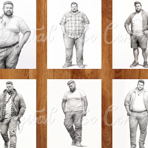 Plus Sized Men Coloring Pages for Adults Printable Coloring Book Fat ...