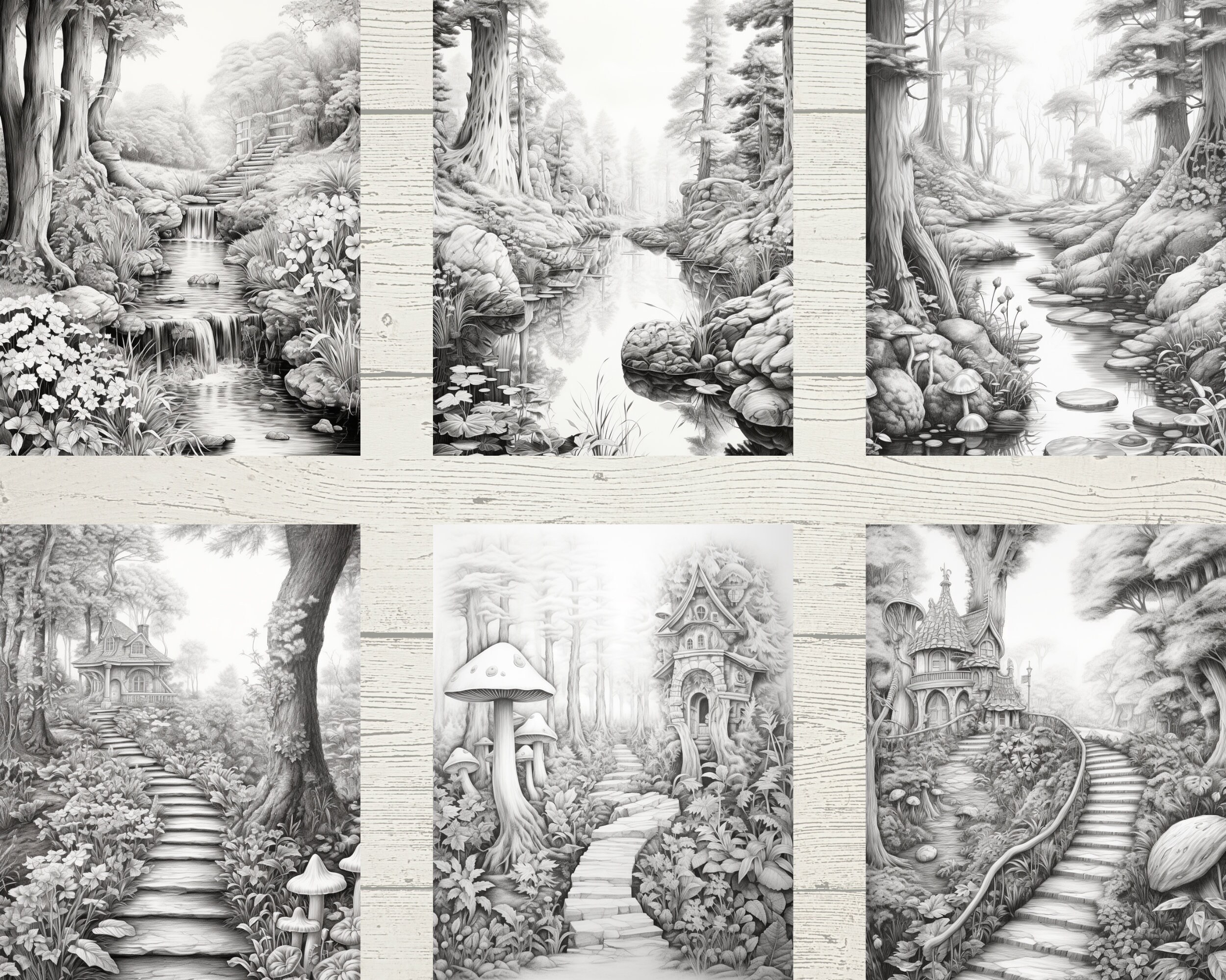 Enchanted Forest Coloring Book for Adults Printable Magical Forest ...