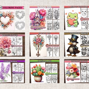 Customized Coloring Book Create Your Own Bundle Coloring Pages Bundle ...