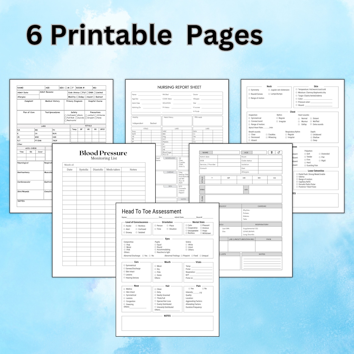 Nursing Report Sheets & Brain Nurse Handoff Sheet for Med Surg ...