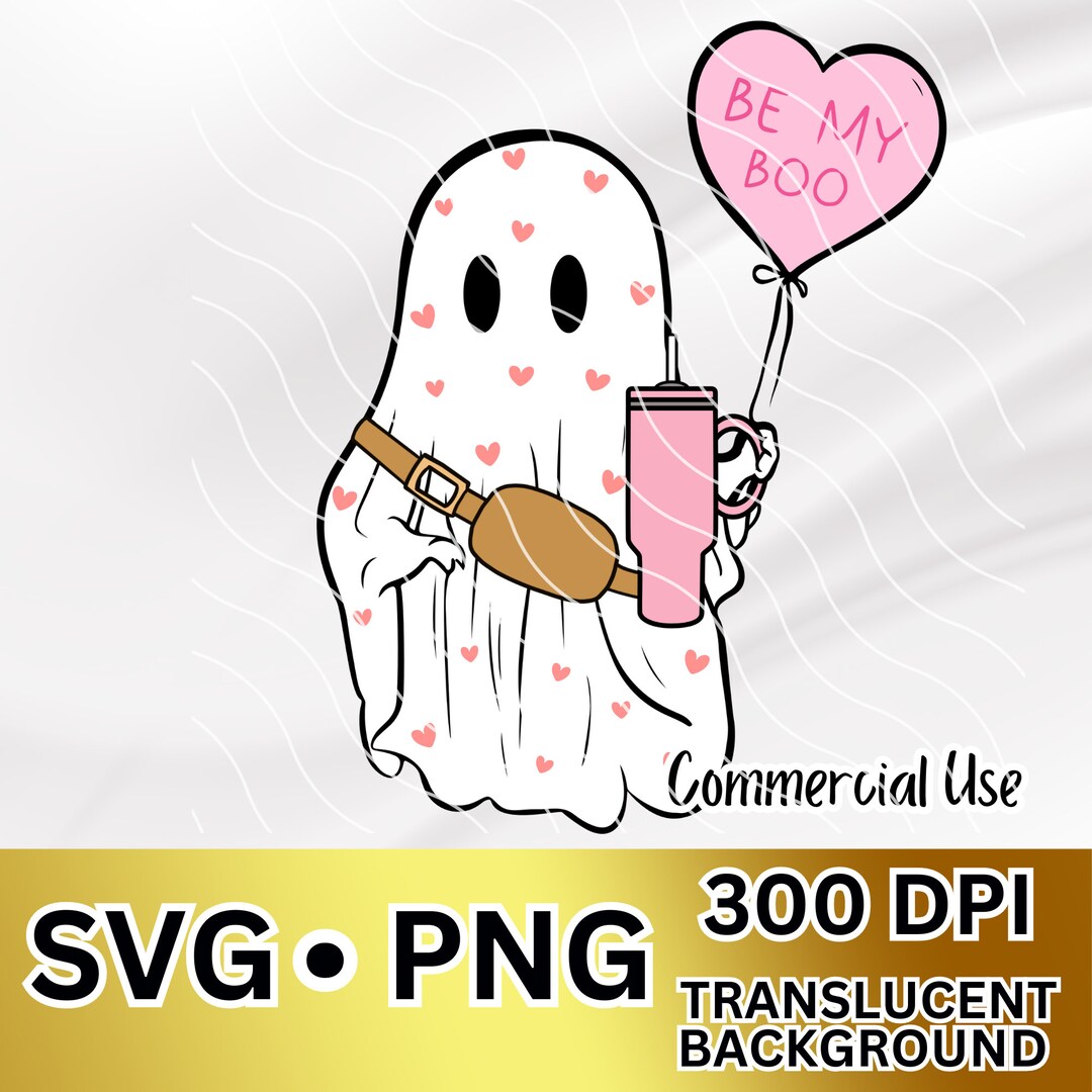 Boojie Valentine Ghost Svg & Png for Cricut Projects, Best Friends ...