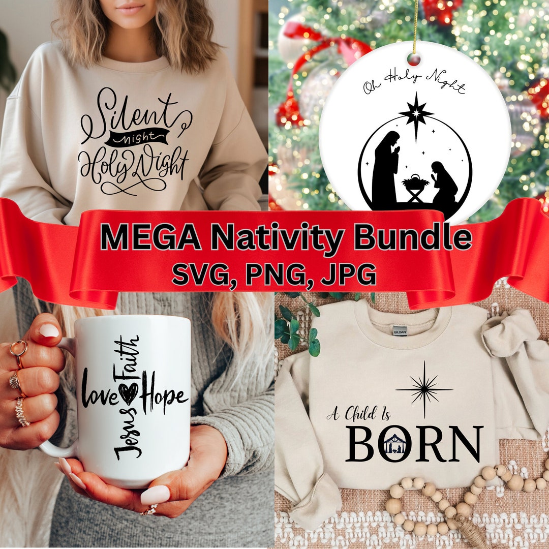 Nativity Mega SVG Bundle Nativity Scene Svg Png Jpg Set Oh - Etsy