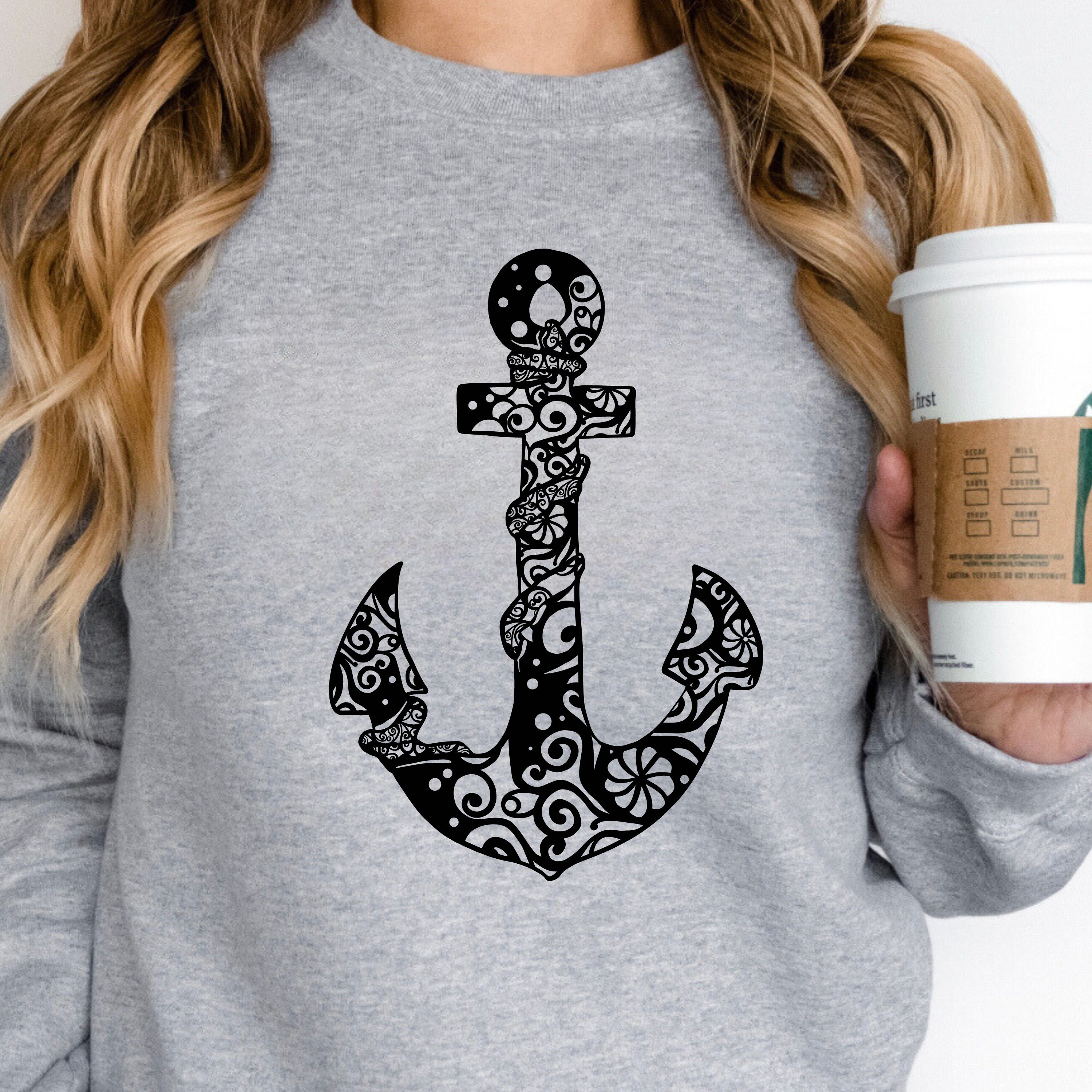 Mandala Anchor SVG PNG, Mandala Svg, Nautical Clipart, Nautical Decor ...