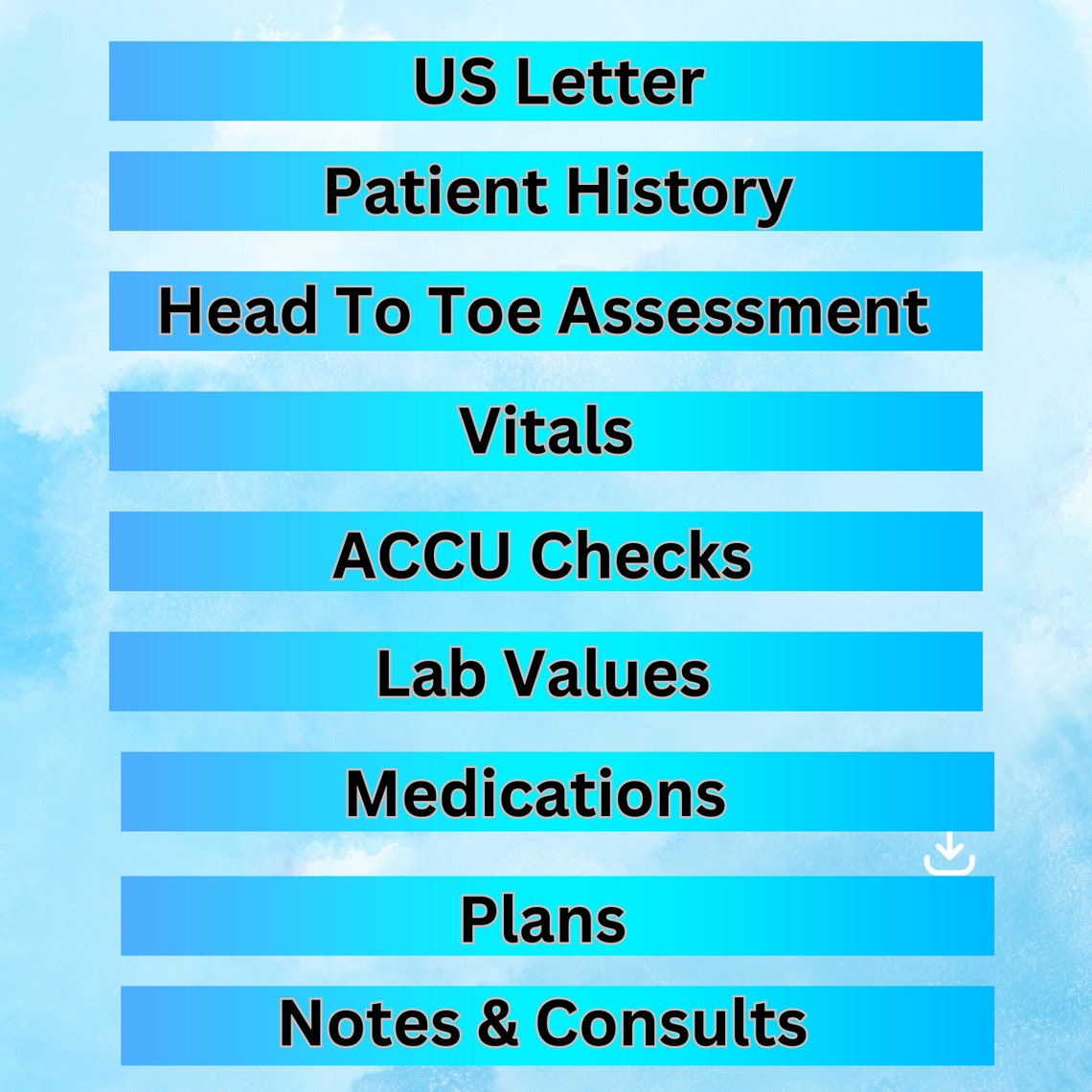 Nursing Report Sheets & Brain Nurse Handoff Sheet for Med Surg ...