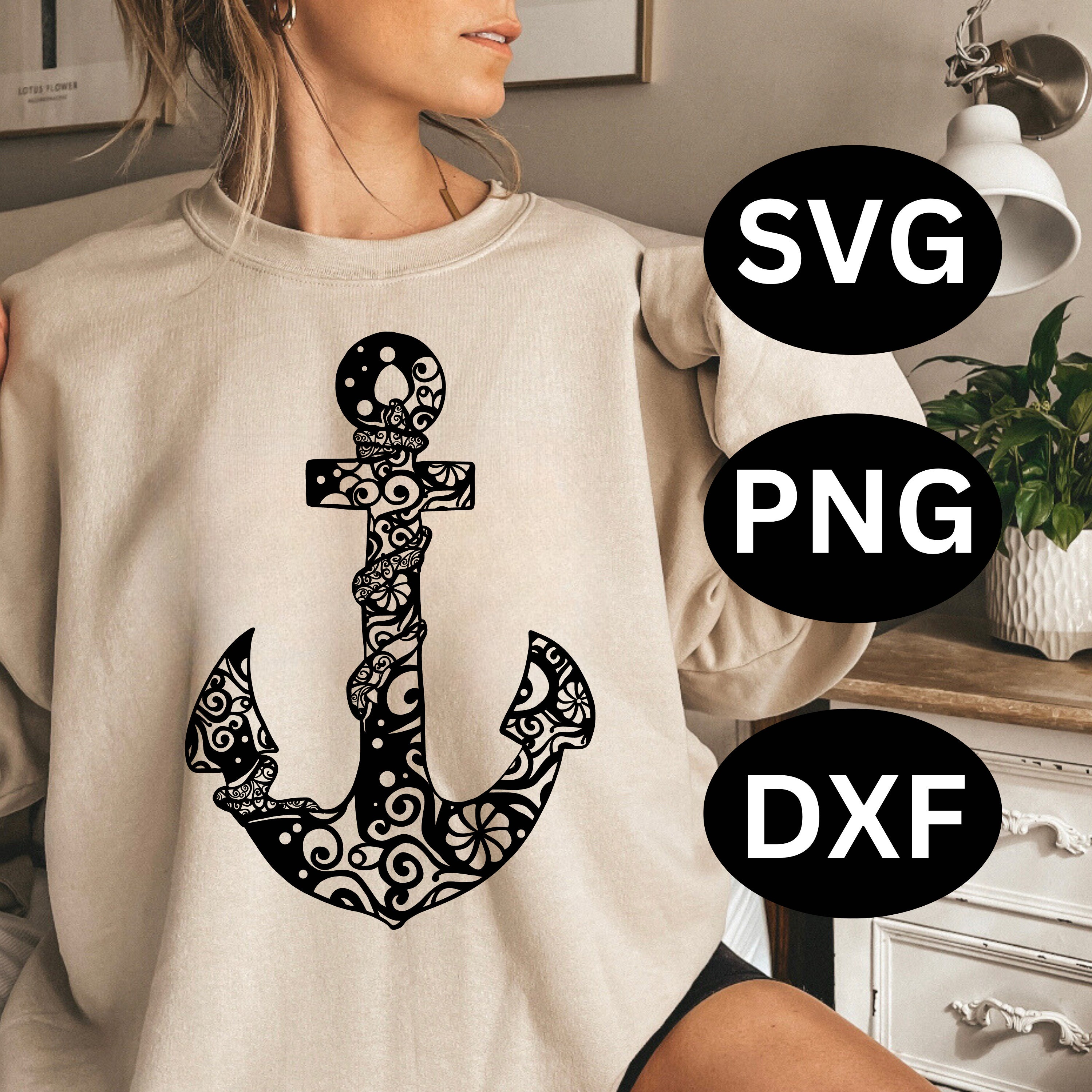 Mandala Anchor SVG PNG, Mandala Svg, Nautical Clipart, Nautical Decor ...