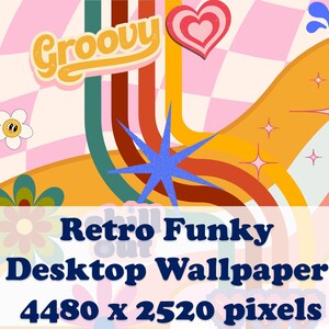 Retro Desktop Wallpaper 4480 X 2520 Pixels, 80's Hippie Screensaver ...
