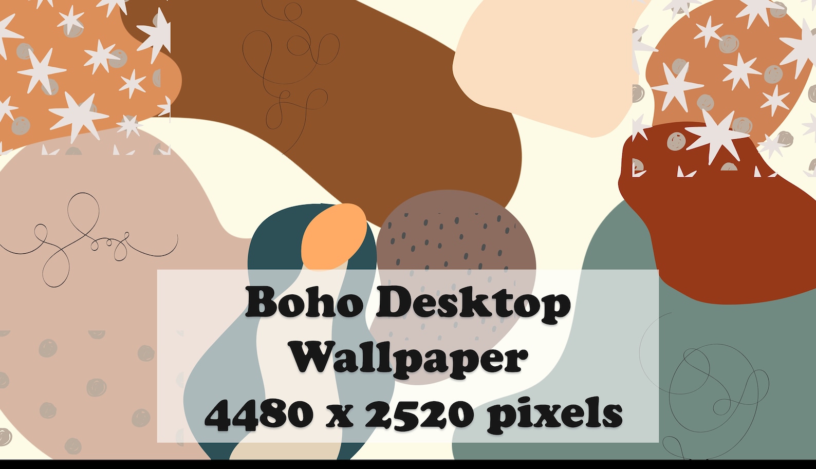 Boho Desktop Wallpaper | Abstract Wallpaper 4480 X 2520 Pixels | Boho ...