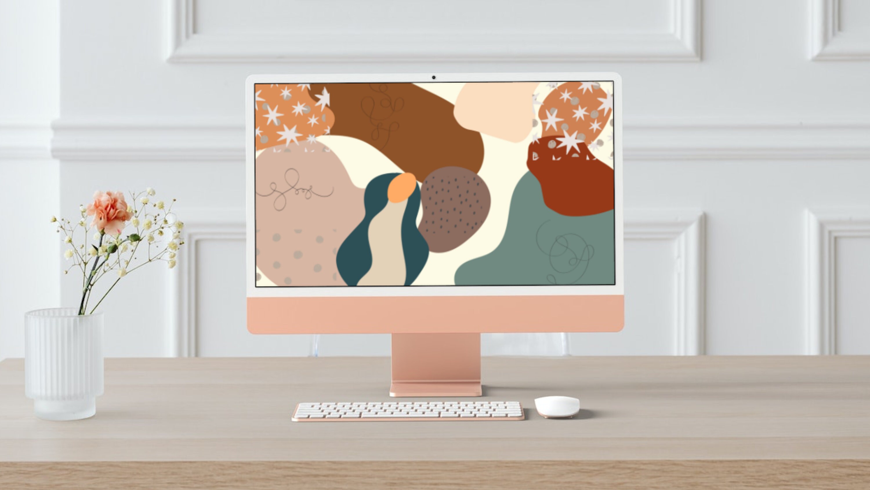 Boho Desktop Wallpaper | Abstract Wallpaper 4480 X 2520 Pixels | Boho ...