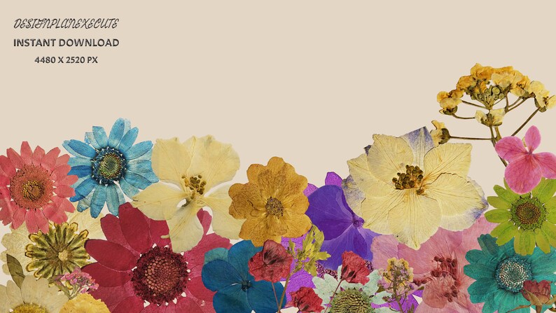 Dried Flowers Set of 2 Desktop Wallpapers, 4480 X 2520 Pixels ...
