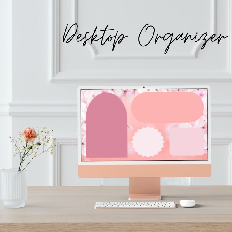 Personalizable Botanical Desktop Organizers Set of 5, Canva Desktop ...