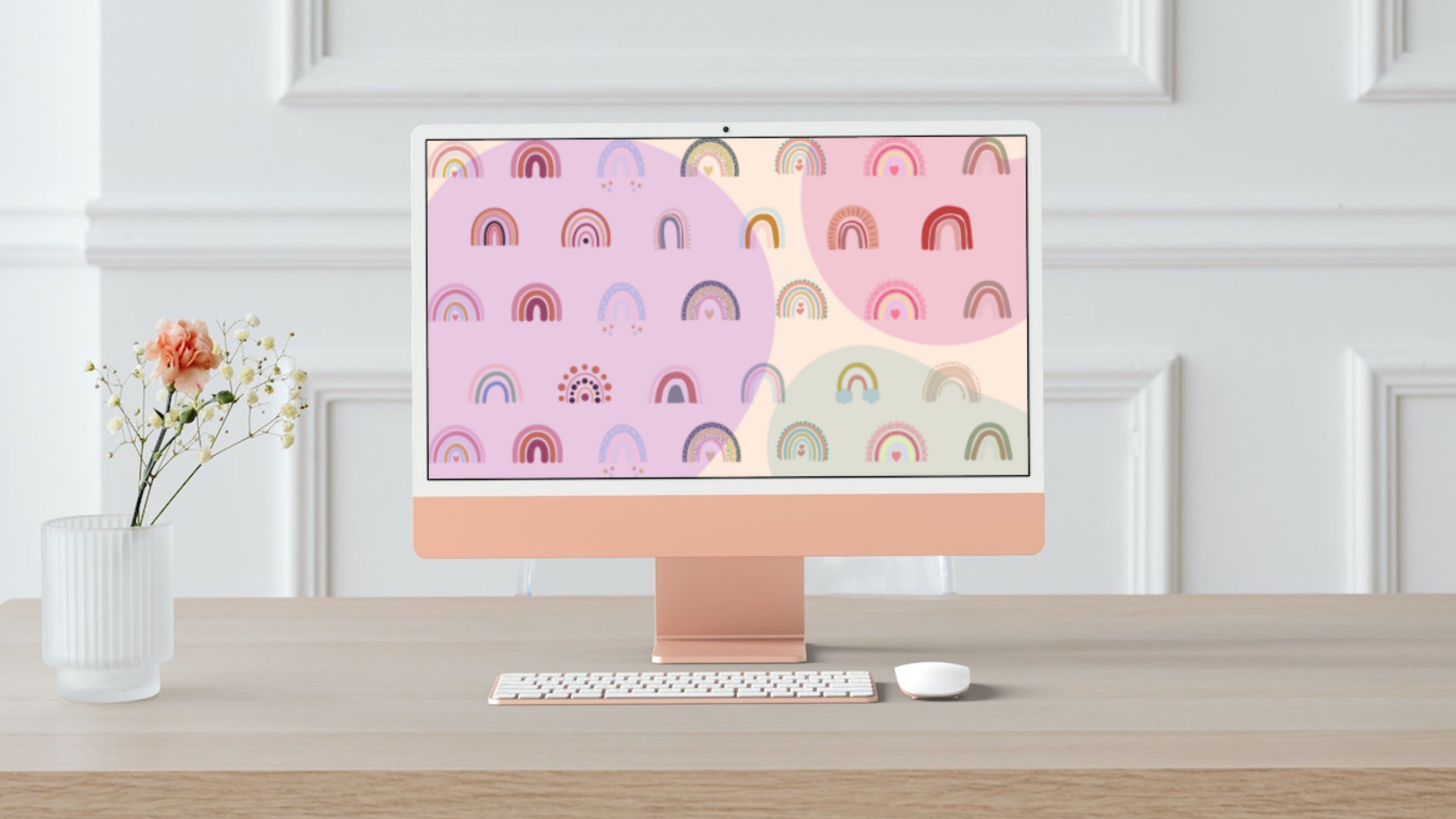 Boho Rainbows Desktop Wallpaper 4480 X 2520 Pixels Boho Screensaver ...