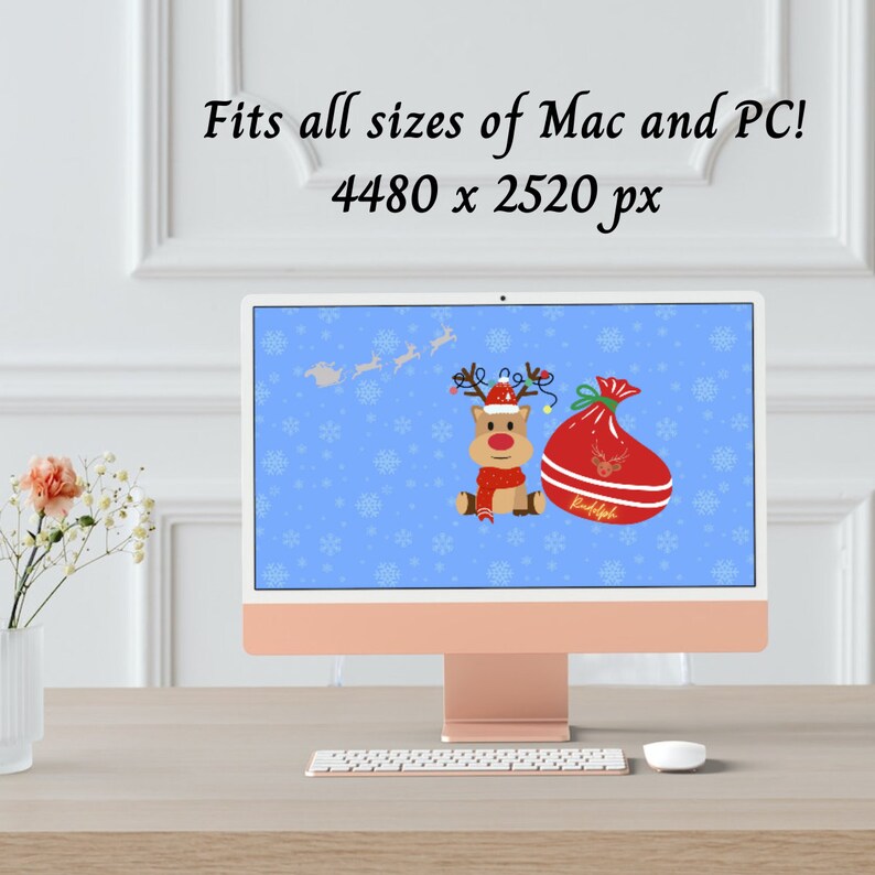 Cute Rudolph Reindeer Santa Toys Holiday Christmas Winter Desktop ...