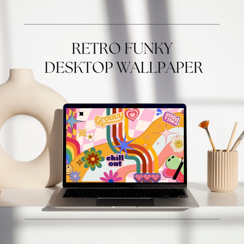 Retro Desktop Wallpaper 4480 X 2520 Pixels, 80's Hippie Screensaver ...