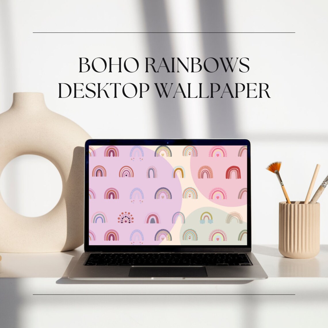 Boho Rainbows Desktop Wallpaper 4480 X 2520 Pixels Boho Screensaver ...