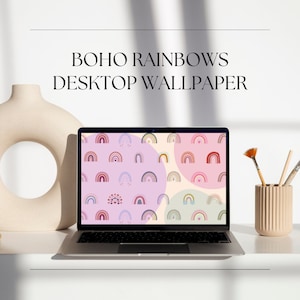 Boho Rainbows Desktop Wallpaper | 4480 X 2520 Pixels | Boho Screensaver ...