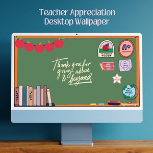 Teacher Desktop Wallpaper, Teacher Appreciation Gift, Back to School ...
