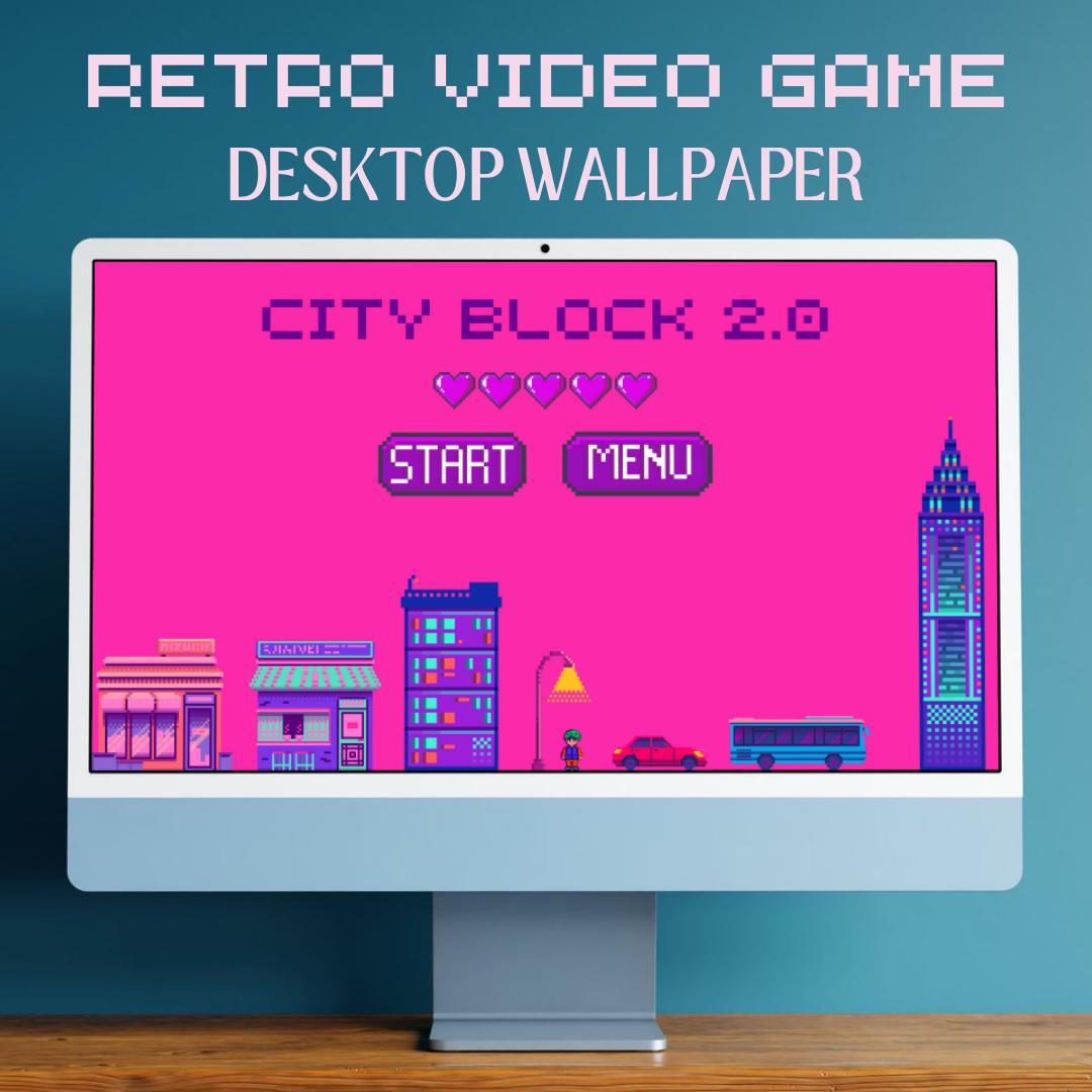 Gamer Desktop Wallpaper, Retro Video Game Kawaii Lofi Pixel Art Digital ...