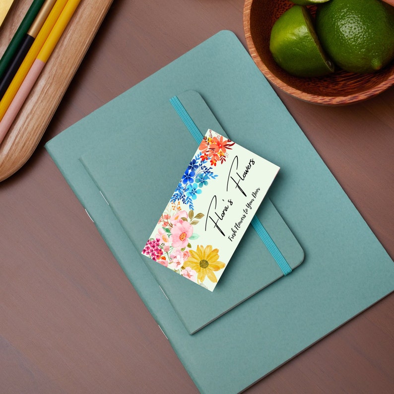 Florist Flower Shop Floral Business Card With QR Code Editable Two ...