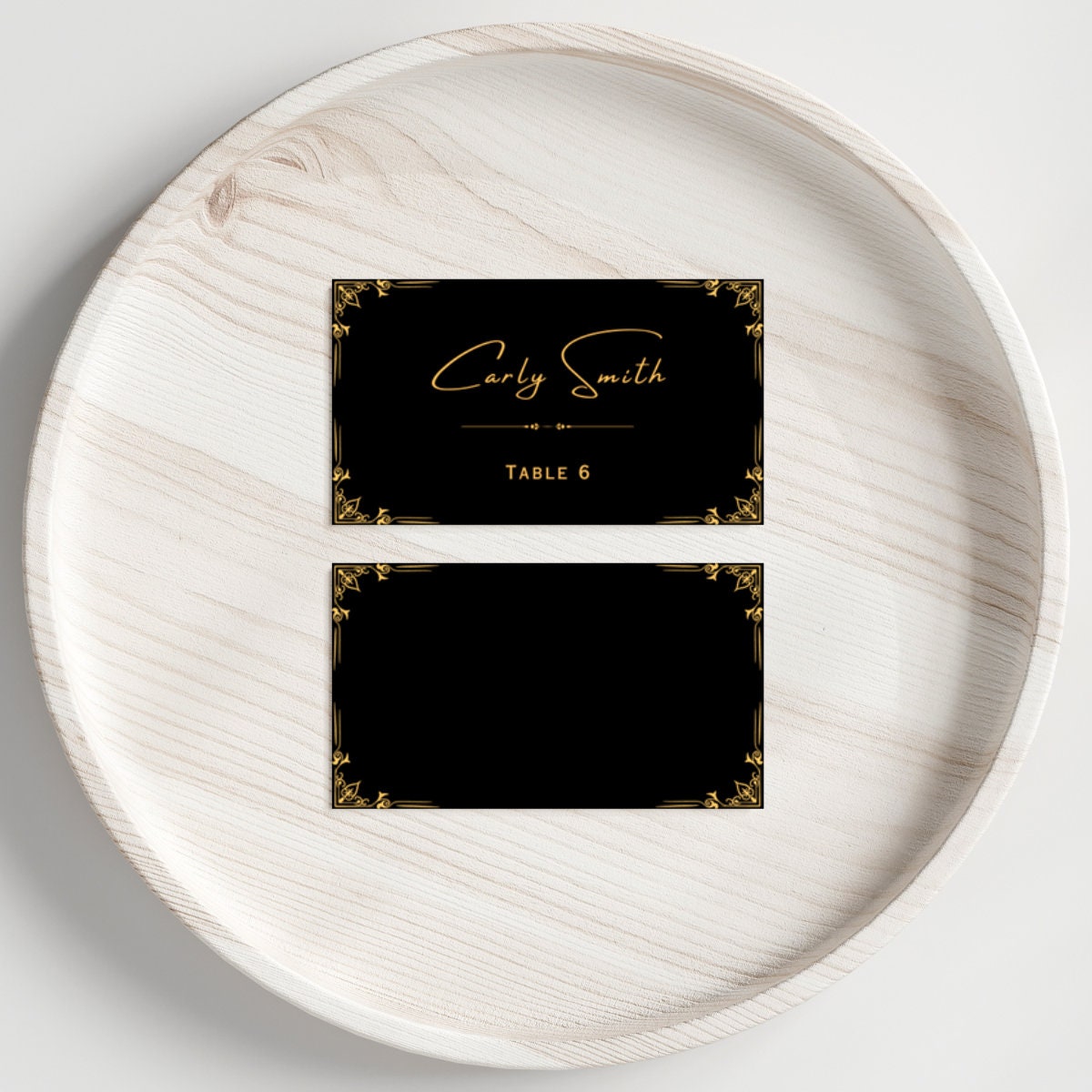 Black Tie Event Place Card Template, Formal Gala Dinner, Corporate ...