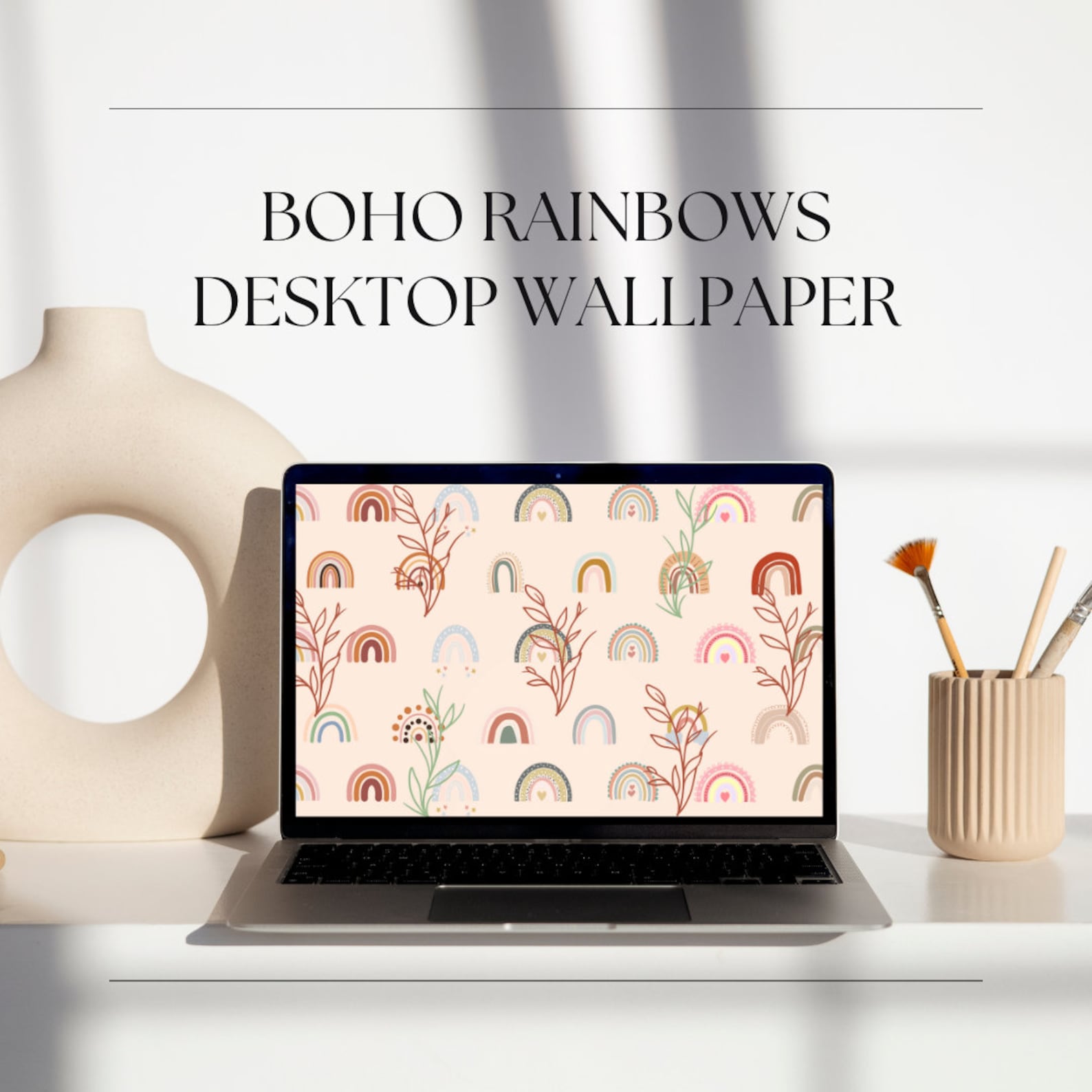 Boho Rainbows Desktop Wallpaper | 4480 X 2520 Pixels | Boho Screensaver ...