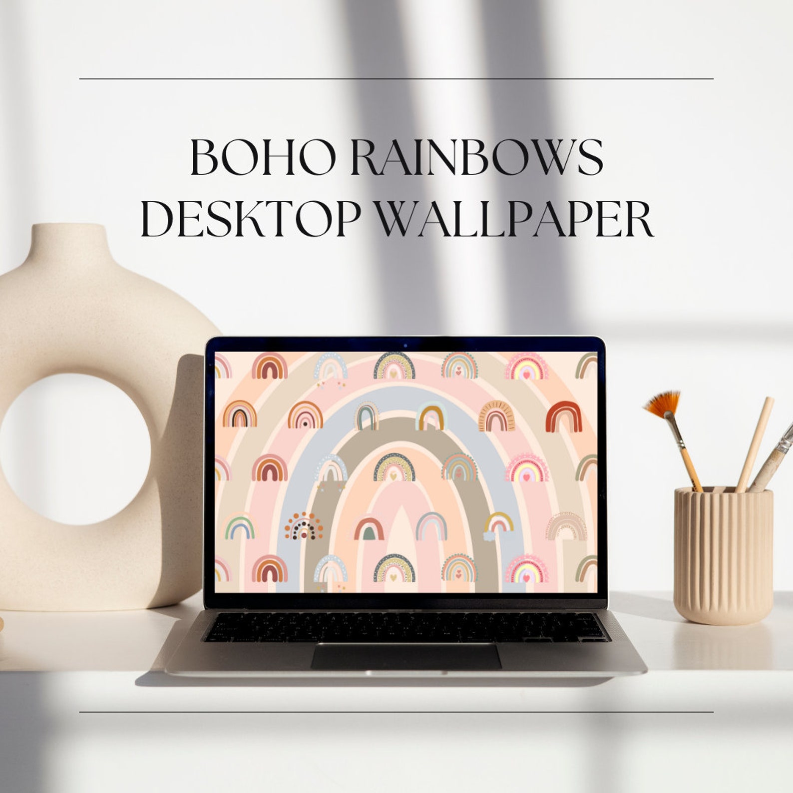 Boho Rainbows Desktop Wallpaper | 4480 X 2520 Pixels | Boho Screensaver ...