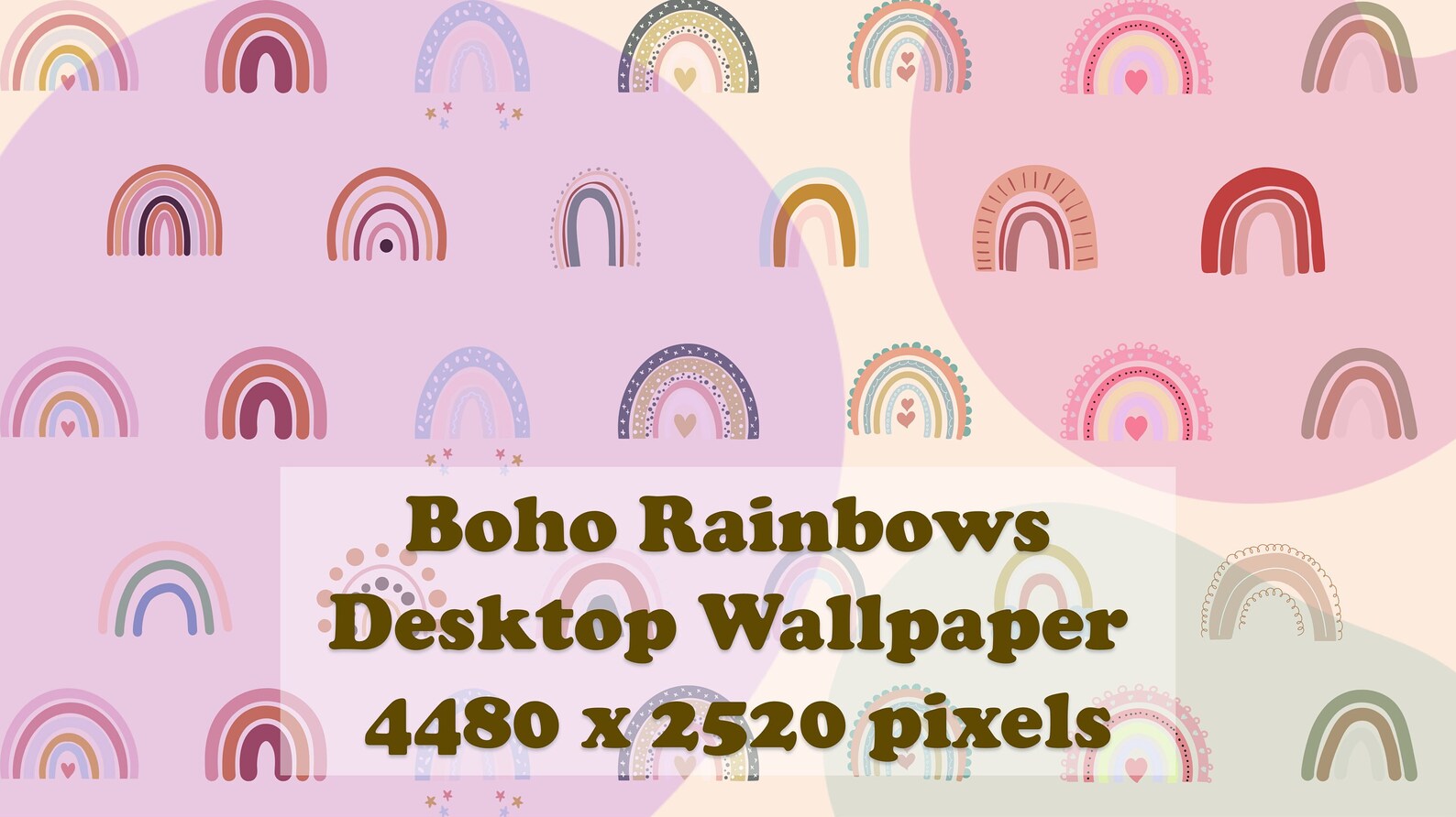 Boho Rainbows Desktop Wallpaper | 4480 X 2520 Pixels | Boho Screensaver ...