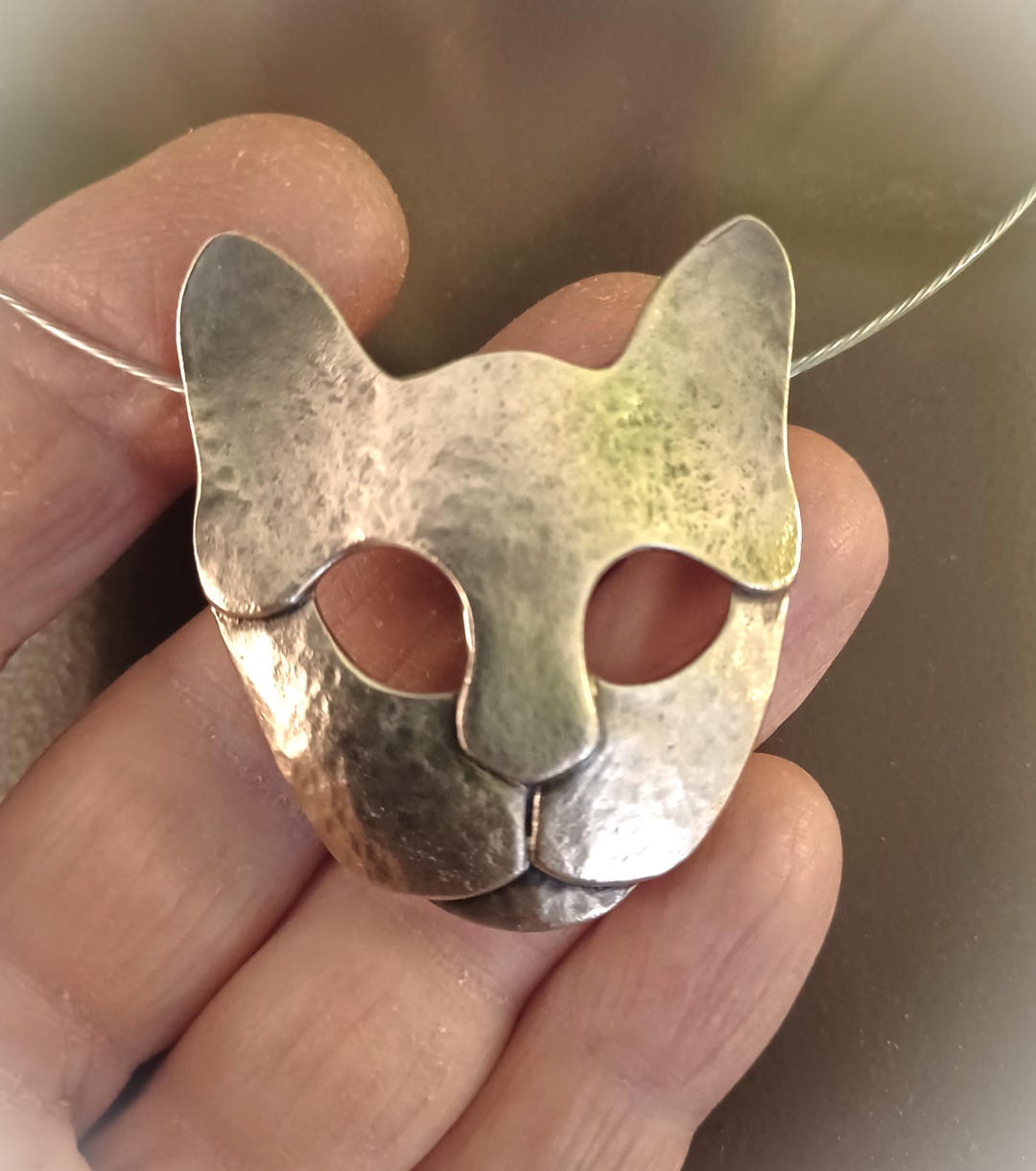 Hand-forged Cat Head Made From Recycled Brass - Free Stainless Steel ...