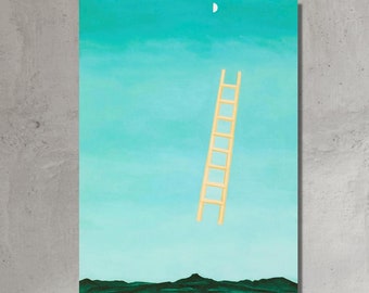 1958 Georgia O'keeffe Print, Ladder to the Moon, Original Vintage Book ...