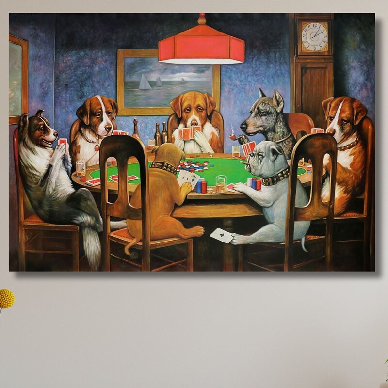 Dogs Playing Pool - Etsy