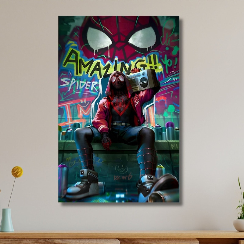 Miles Morales Graffiti Etsy