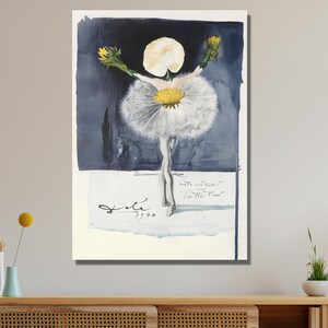 Salvador Dali Dandelion Dancer Ready to Hang Canvas,dandelion Dancer 1948 Poster,dali Dandelion ...