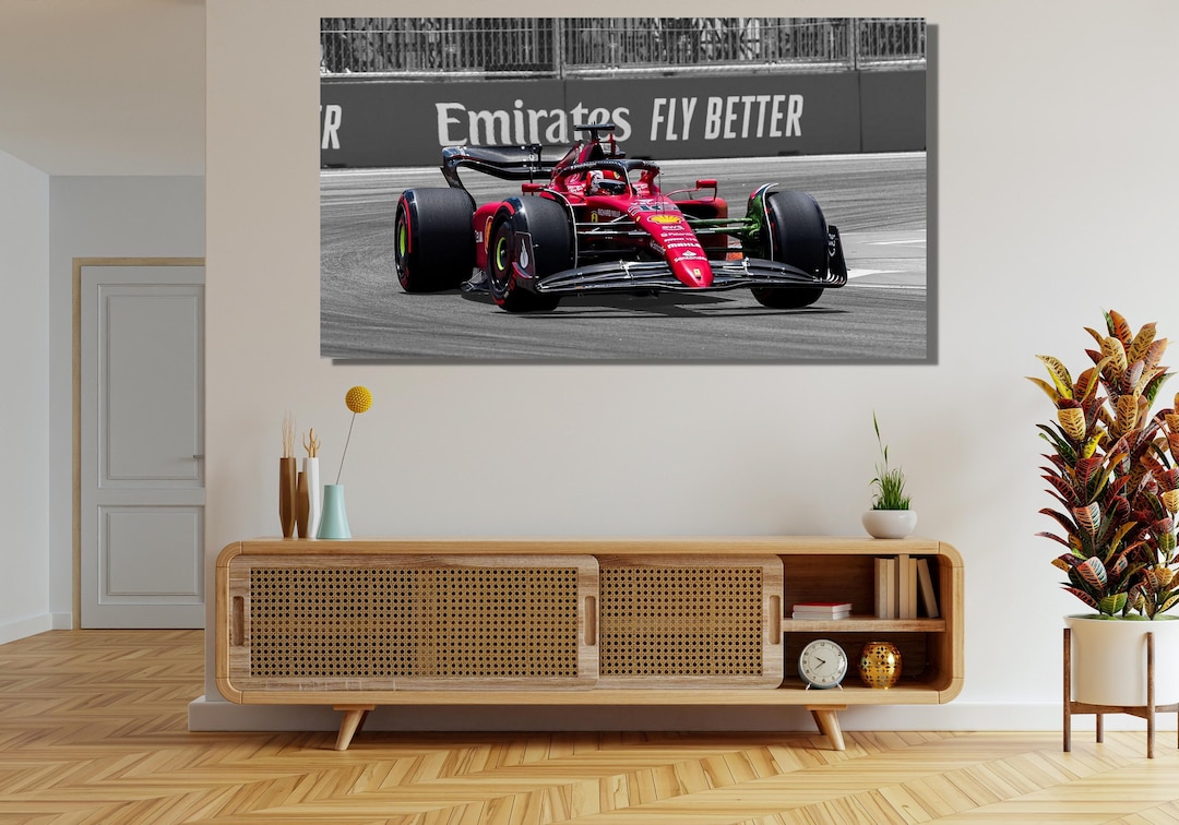 Charles Leclerc Black and White Ready to Hang Canvas,leclerc Photo ...