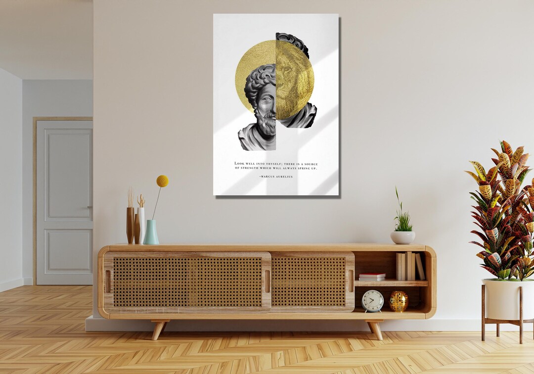 Marcus Aurelius Quote Ready to Hang Canvas,philosophy Gift for Stoic ...
