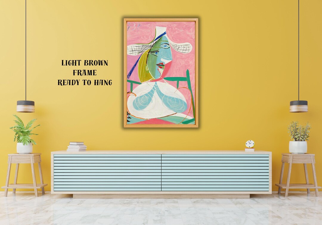 Pablo Picasso Famous Painting Femme Au Chapeau Wall Art for Living Room ...