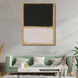 Mark Rothko Print, Black White Beige Abstract Geometric Wall Art ...