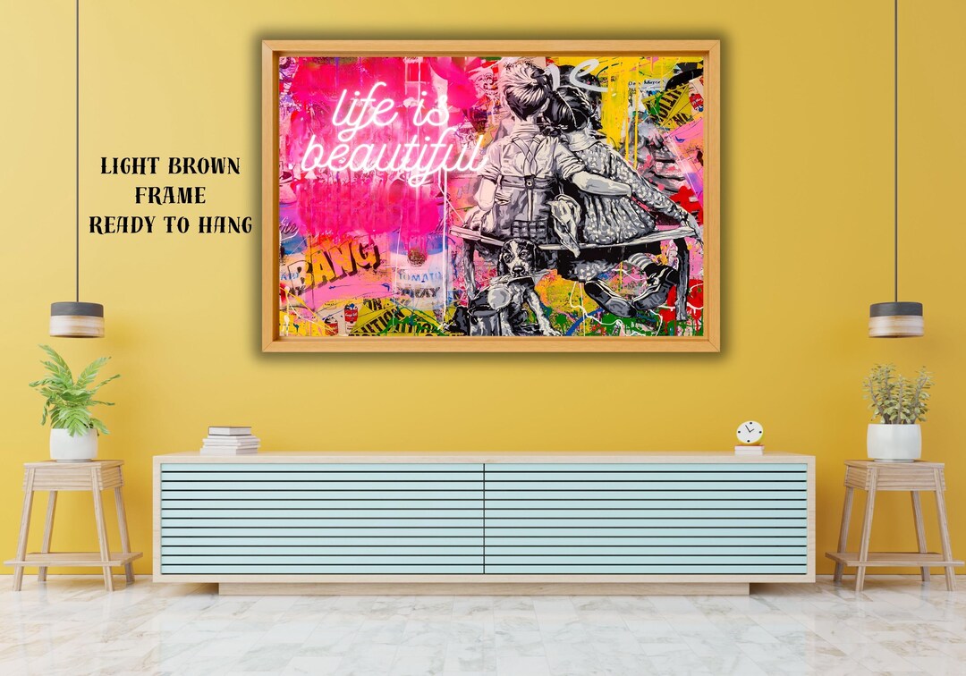 Life is Beautiful,love Graffiti Art,love Need Art Canvas,graffiti ...