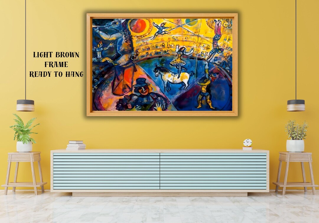 Marc Chagall,marc Chagall Print Circus Horse on Canvas,chagall Artworks ...