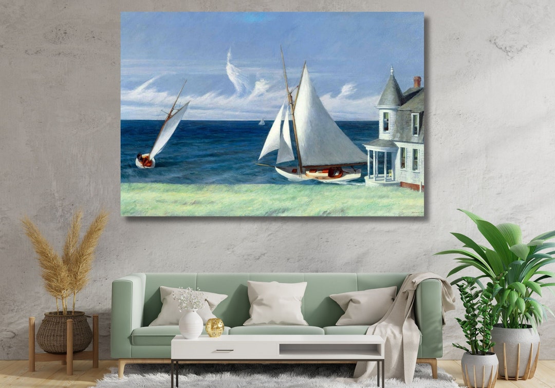 The Lee Shore by Edward Hopper Ready to Hang Canvas,the Lee Shore in ...