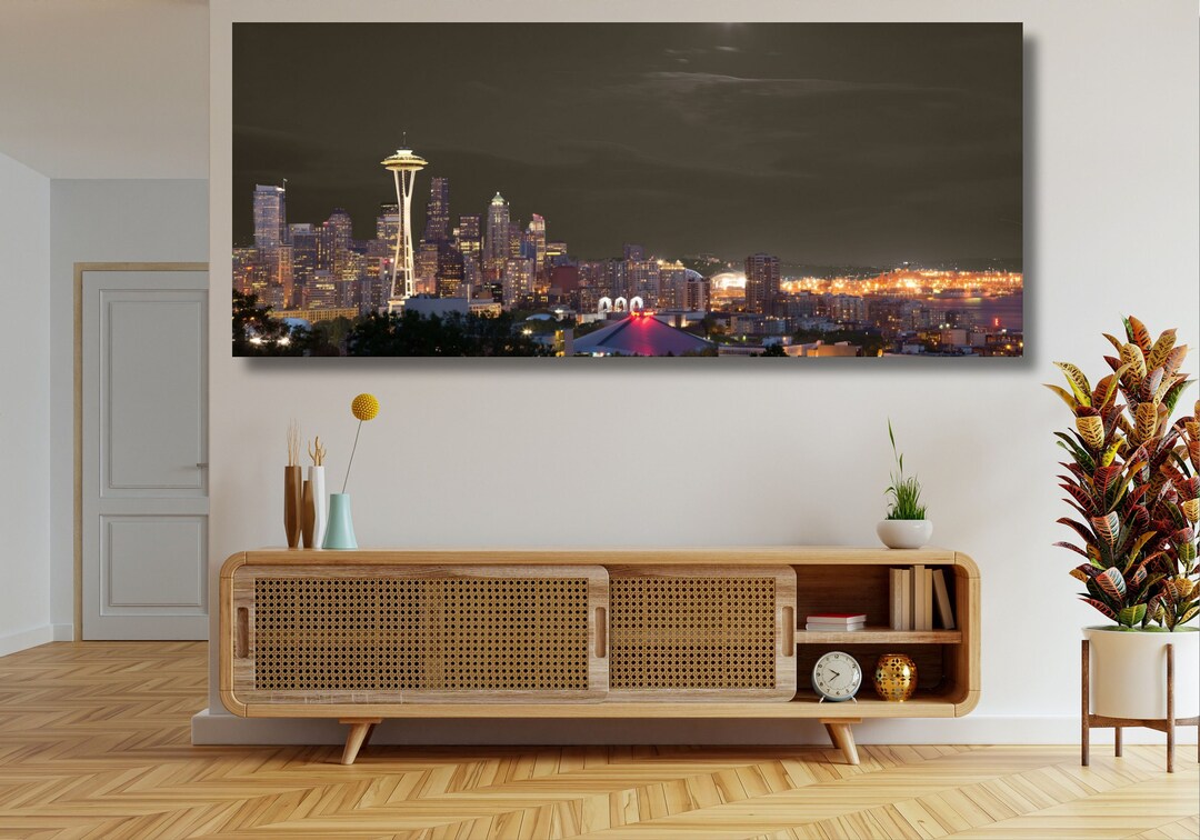 Seattle Skyline Panorama at Sunset as Seen From Kerry Park, Seattle, Wa ...