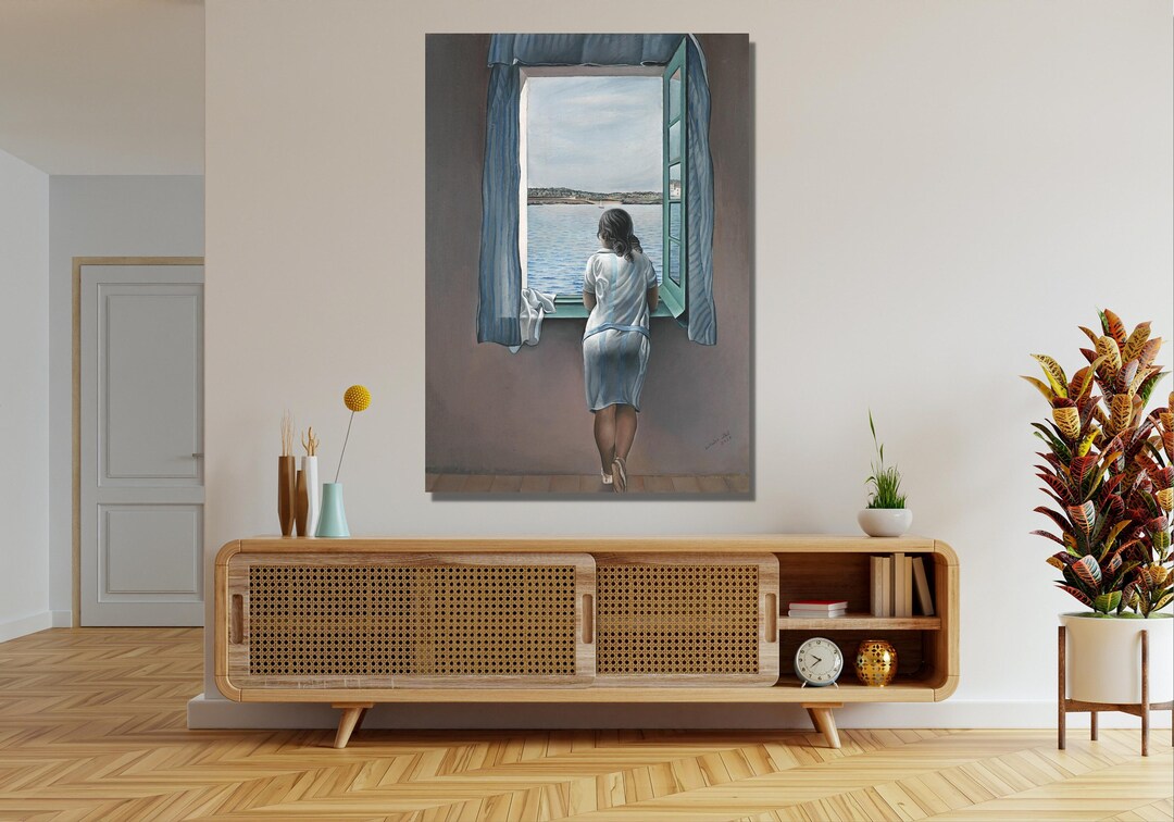 Salvador Dali Girl at the Window Ready to Hang Canvas,girl at the ...