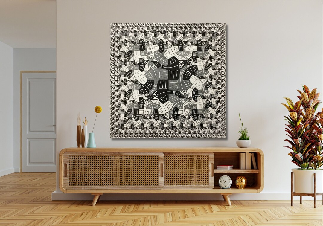Square Limit by Maurits Cornelis ESCHER Canvas Wall Art,maurits ...