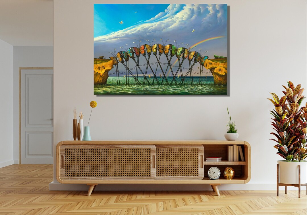 Vladimir Kush WINGED BRIDGE Ready to Hang Canvas Print,viladimir Kush ...