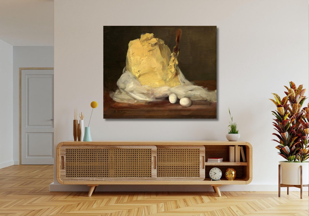 Mound of Butter Painting by Antoine Vollon, Vintage Wall Art, Butter ...