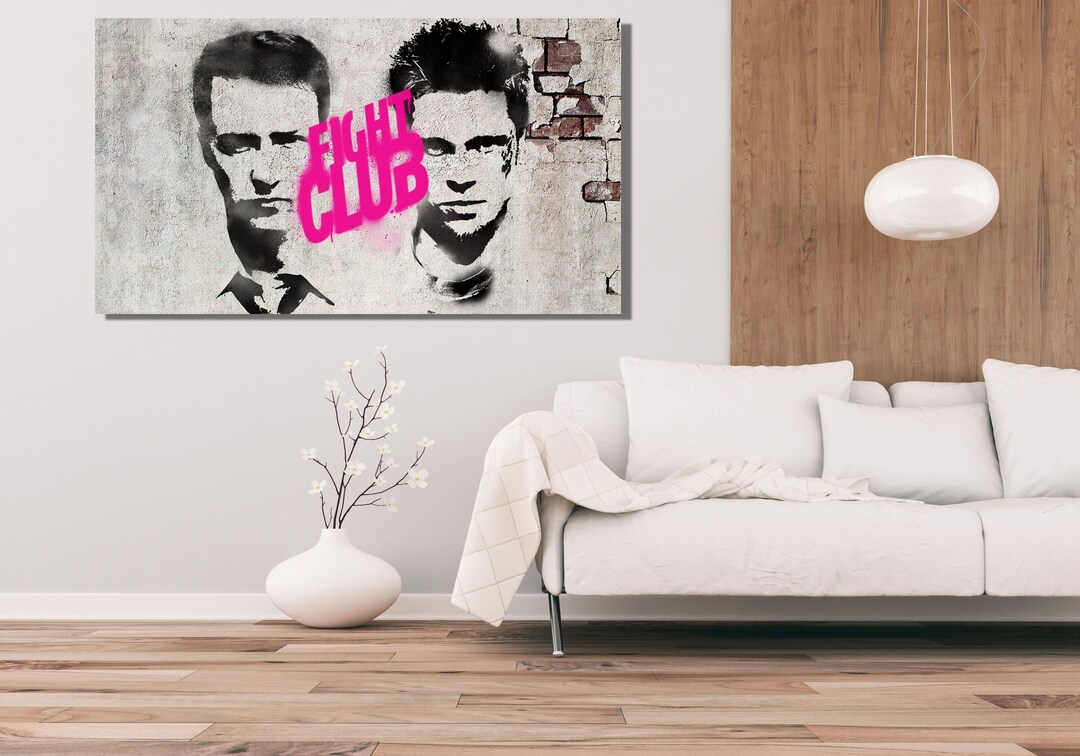 Fight Club Canvas,edward Norton Poster Wall Art,tyler Durden Fight Club ...