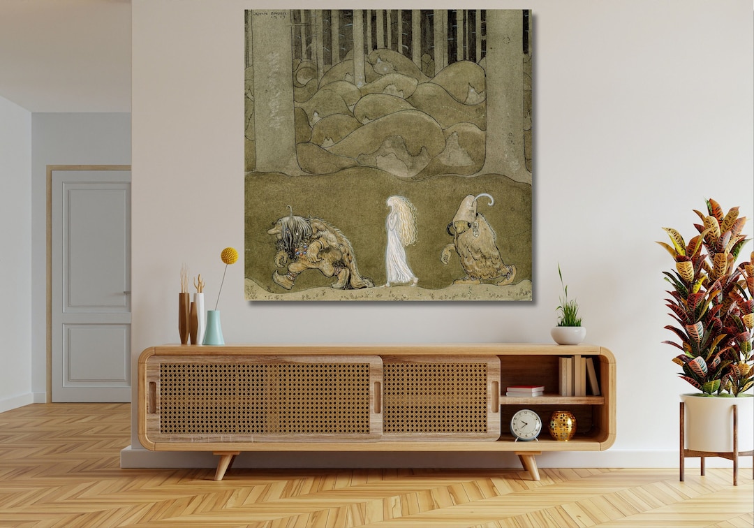 John Bauer the Princess and the Trolls 1913 Canvas Print Wall Art,john ...