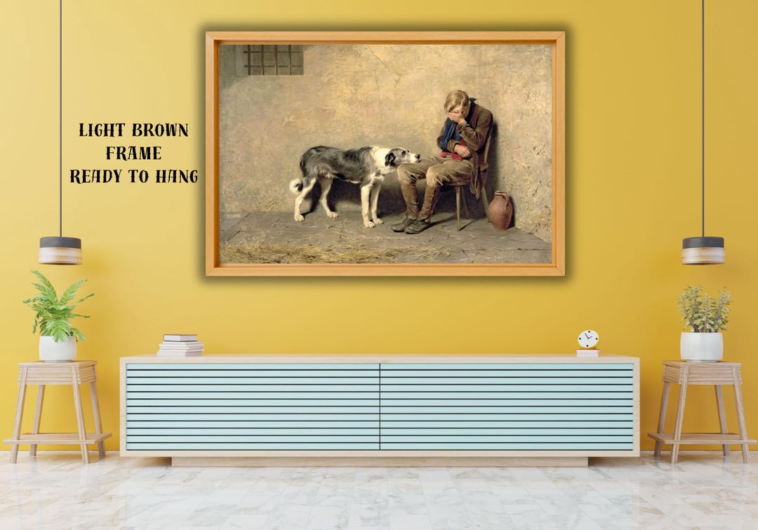 Briton Riviere Fidelity (1869) Canvas Wall Art Art Canvas Wall Art ...