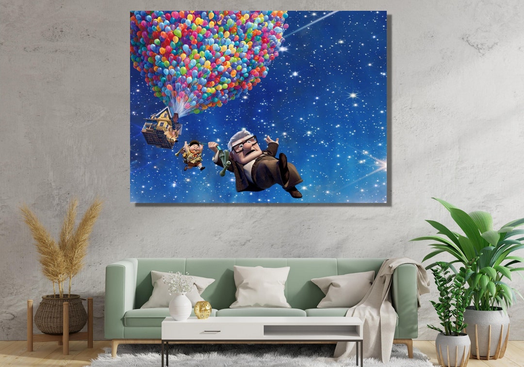 Up Movie Ready to Hang Canvas, Pixar Wall Art, up Pixar Canvas, up ...