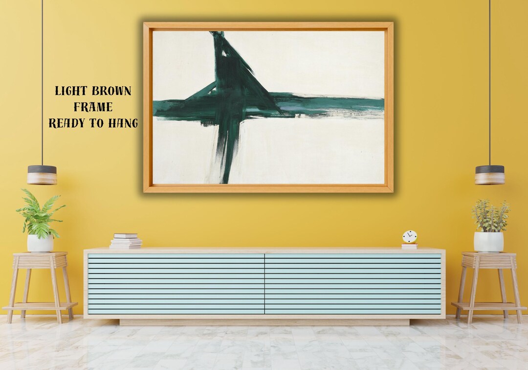 Franz Kline Green Cross Wall Art, Franz Kline Wall Decor, Kline Canvas ...